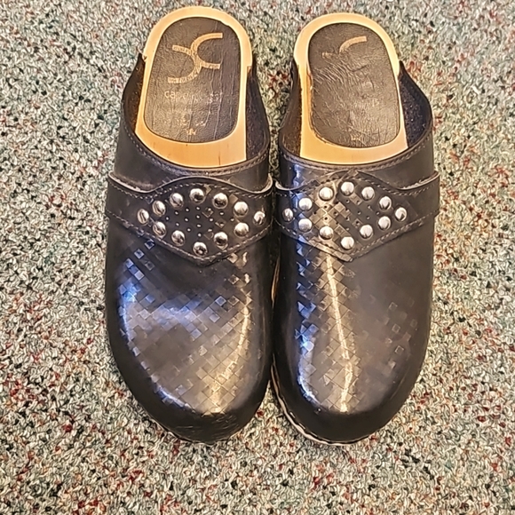 Cape Clogs | Shoes | Cape Clogs Black Studded Wooden Soles | Poshmark